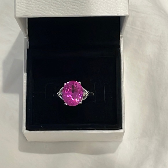 Miadora | Jewelry | Miadora Sterling Silver Created Pink Sapphire And ...